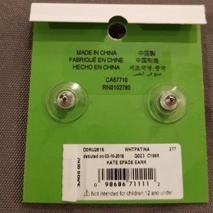 kate spade | Jewelry | Kate Spade Silver Crystal Clutter Stud Earring ...